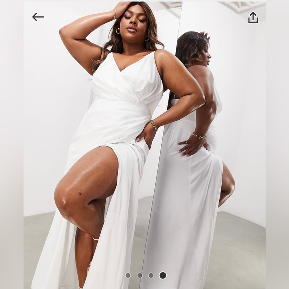 ASOS Curve | Dresses | Asos Edition Curve Satin Wedding Dress | Poshmark